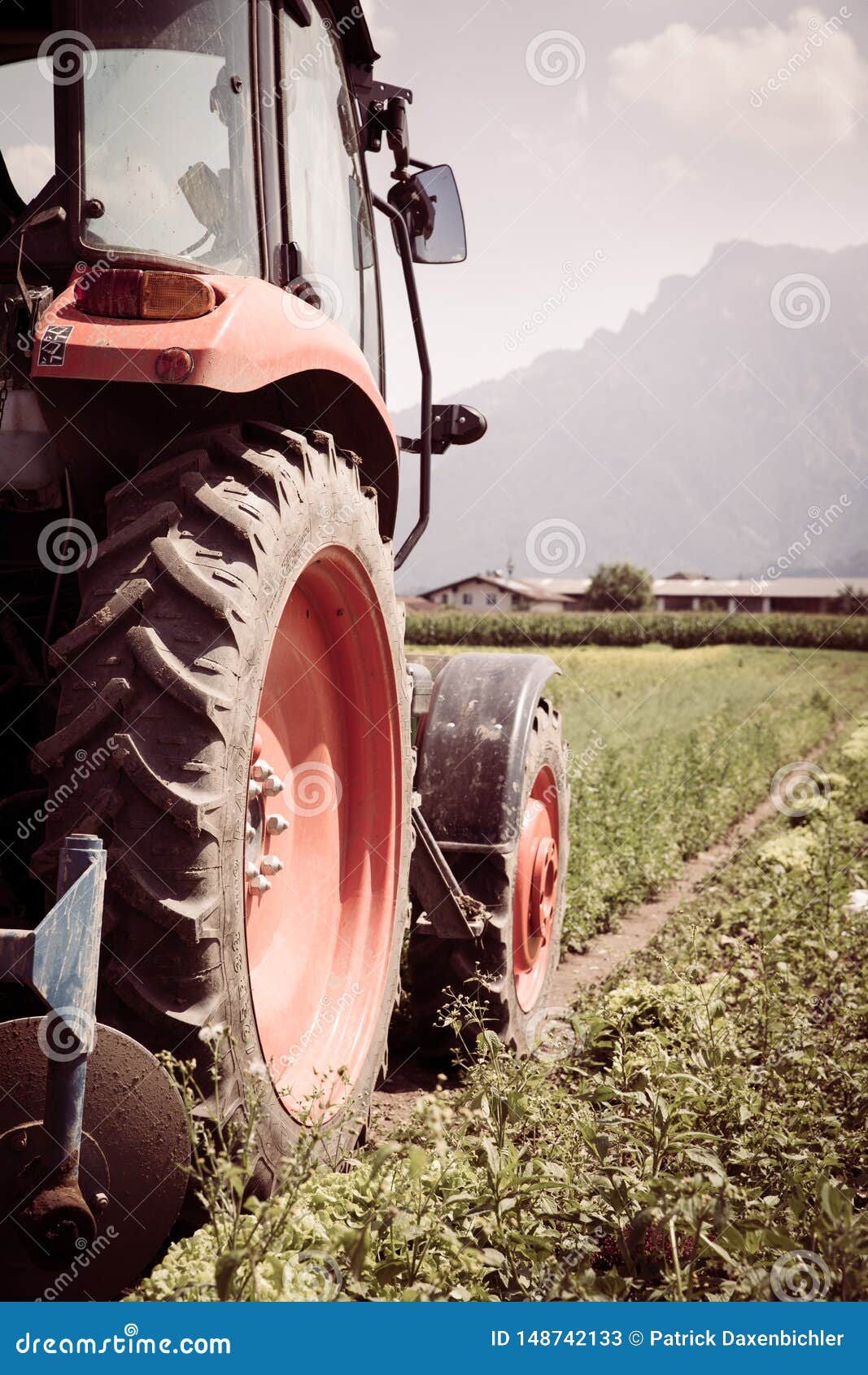 Cut Out of Tractor Cultivating Field in Spring, Agriculture Stock Image ...
