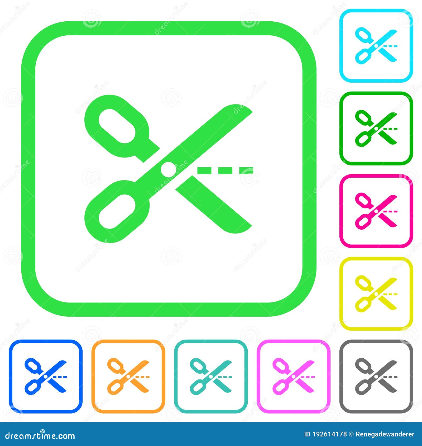 Cut Out Vivid Colored Flat Icons Icons Stock Vector - Illustration of ...