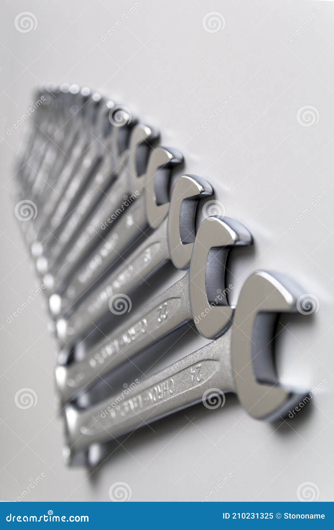 Cut-out Wrenches Horizontally Placed from the Biggest To the Smallest ...