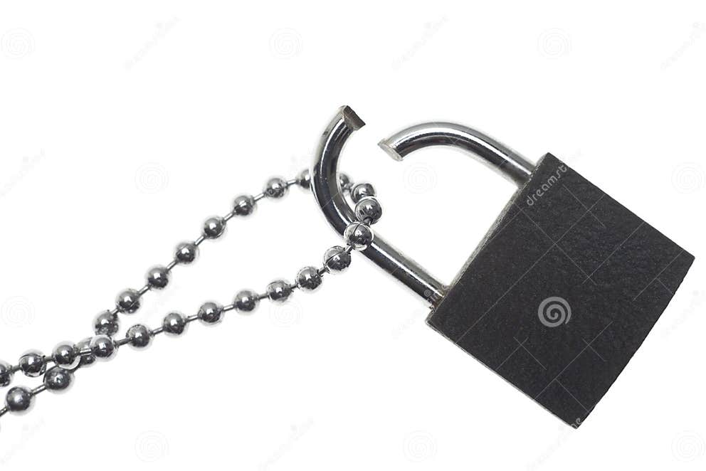 Cut padlock stock photo. Image of equipment, objects - 20506180