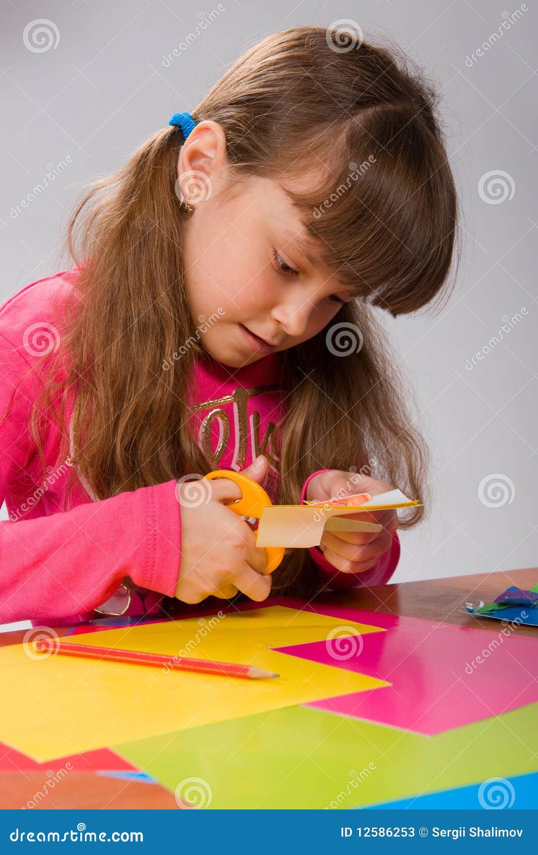 Cut paper figures stock image. Image of pretty, child - 12586253