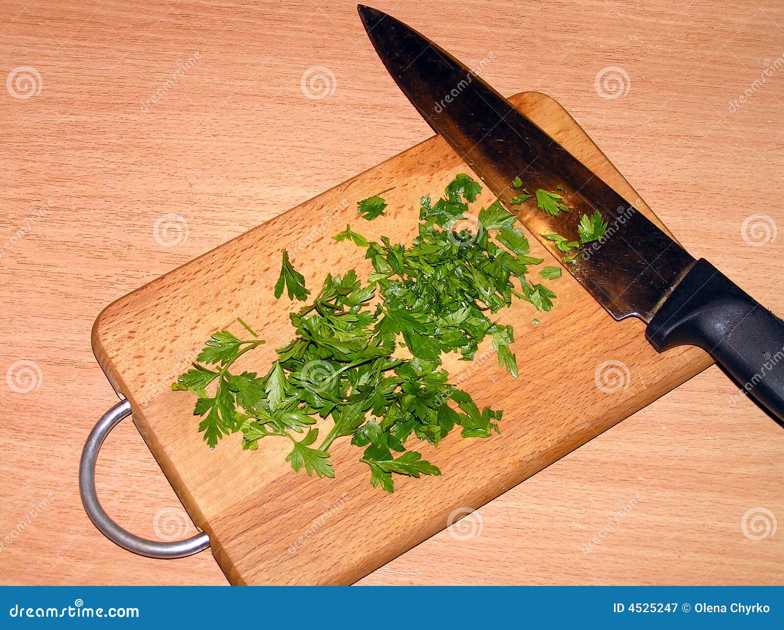 The cut parsley stock image. Image of plant, green, knife - 4525247
