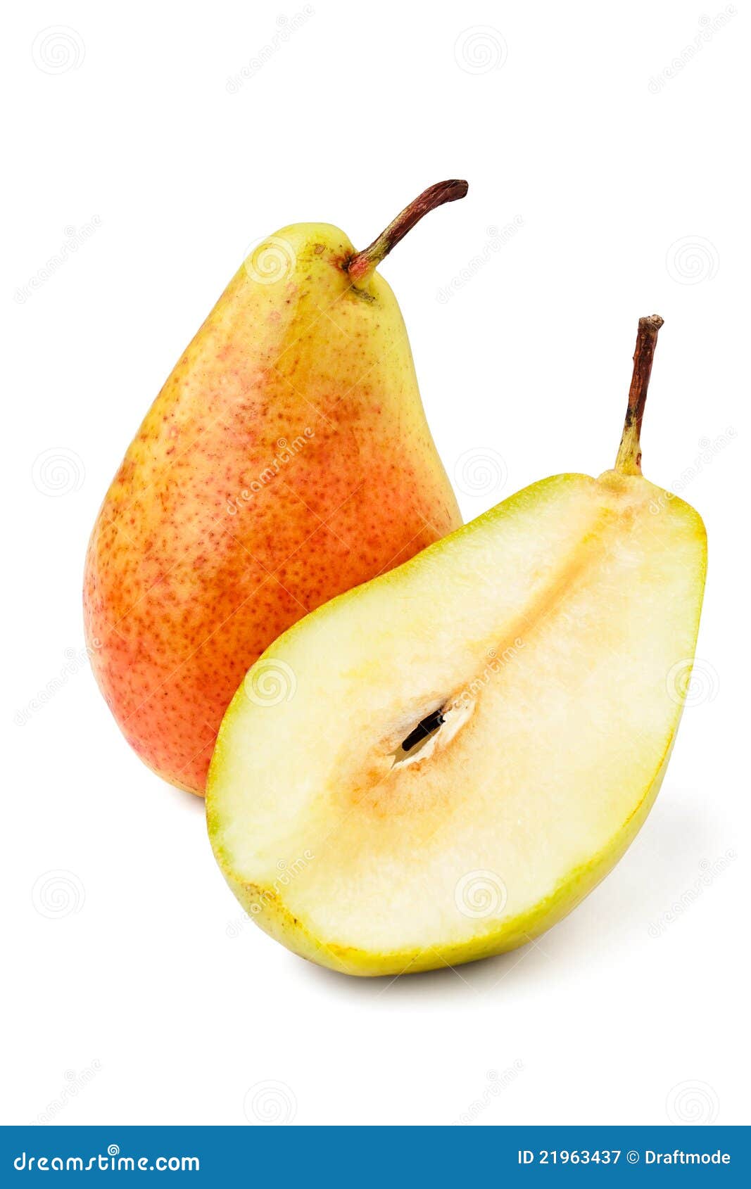 Cut pear stock image. Image of studio, healthy, food - 21963437