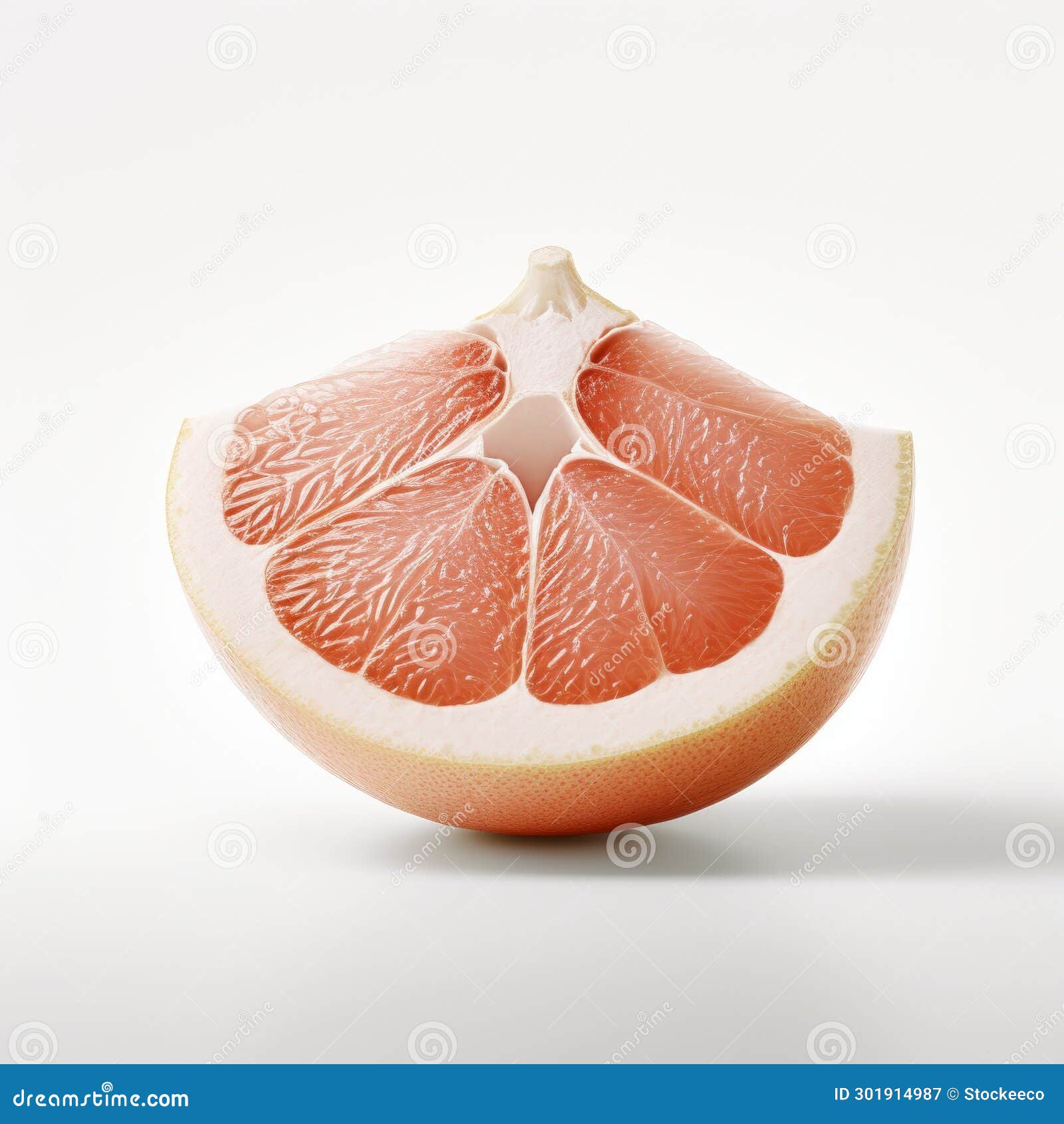 Minimal Retouching: Sculpted Grapefruit Section in Silver and Red Stock ...