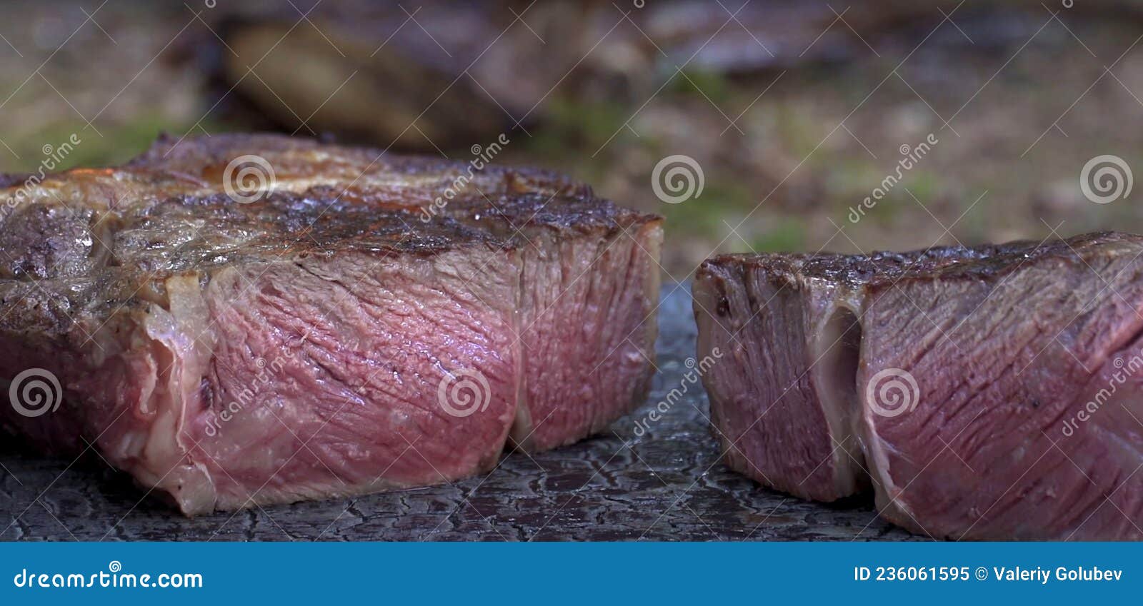 A Cut Piece of Meat with Blood Stock Image - Image of uncooked, meal ...