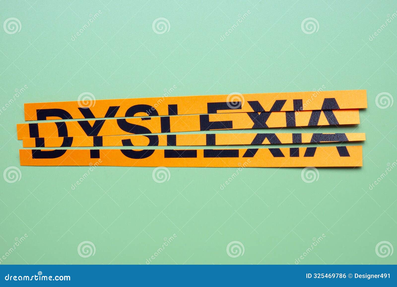 A Cut Piece of Paper with an Inscription Dyslexia. Stock Photo - Image ...