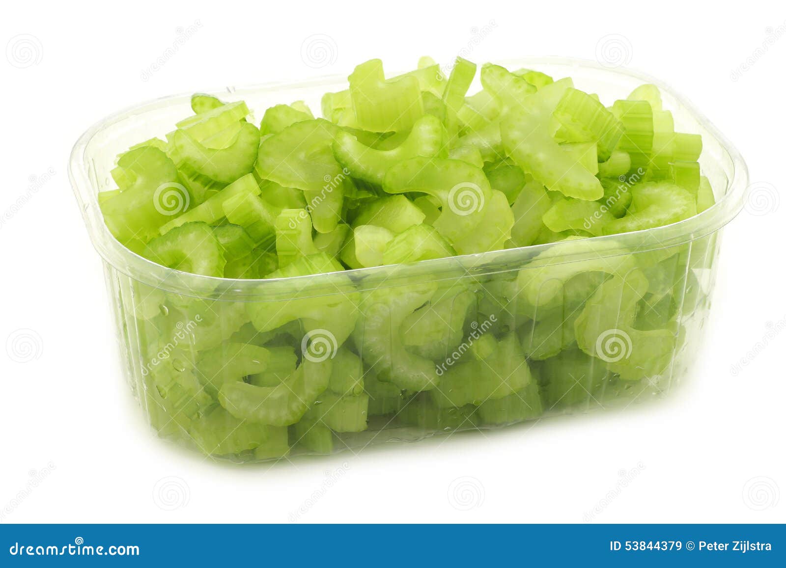 Cut Pieces of Celery in a Plastic Container Stock Image - Image of ...