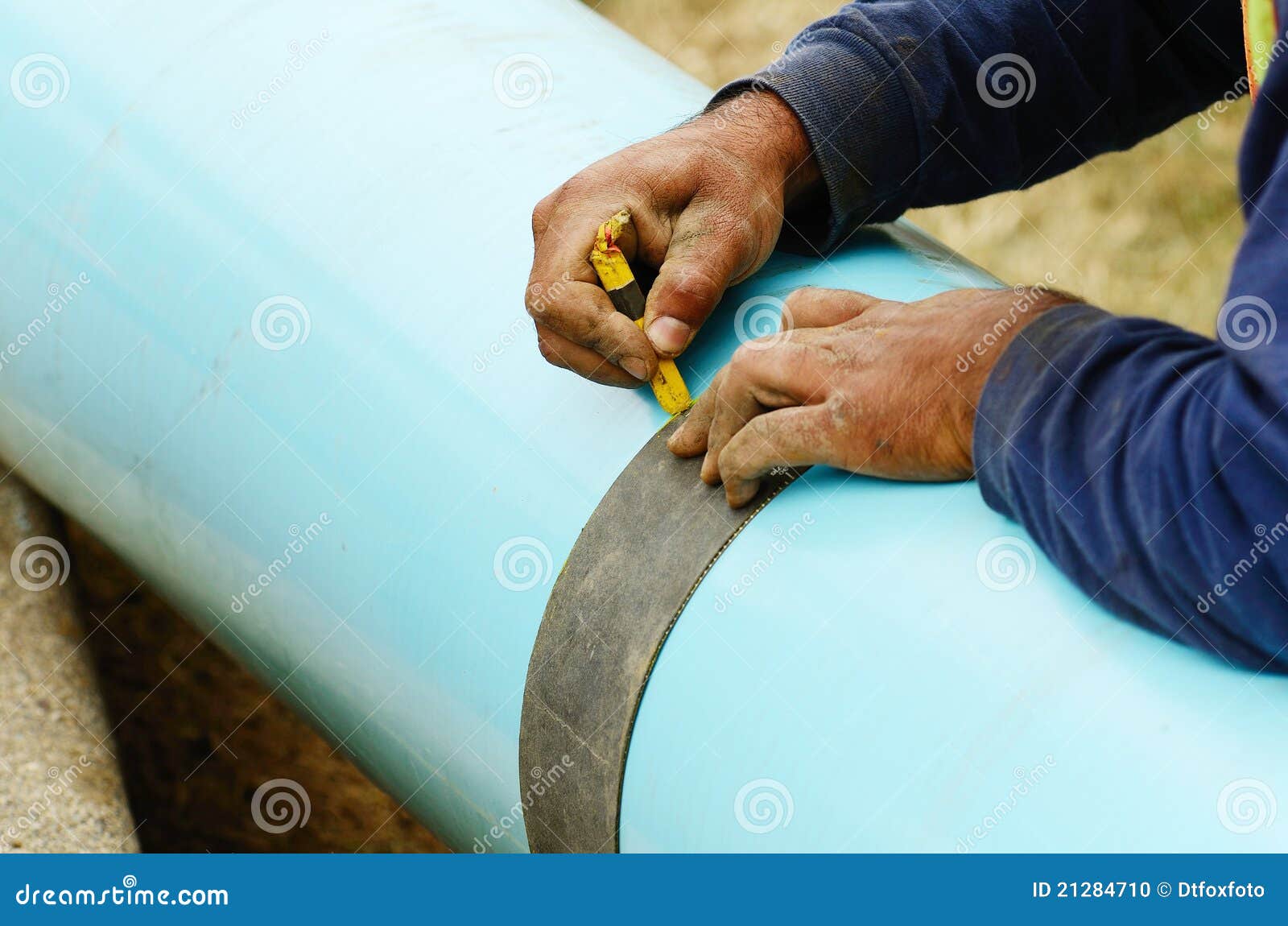 Cut Plastic Pipe stock photo. Image of mark, main, measure - 21284710