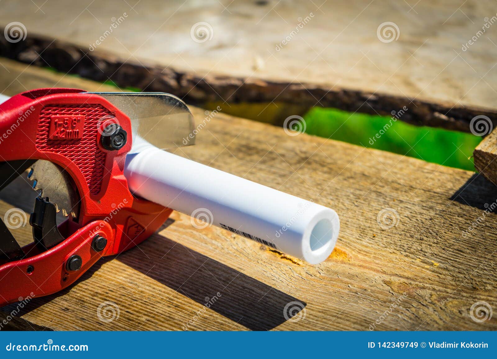 Cut Plastic Pipe for Heating and Water Supply Stock Image - Image of ...