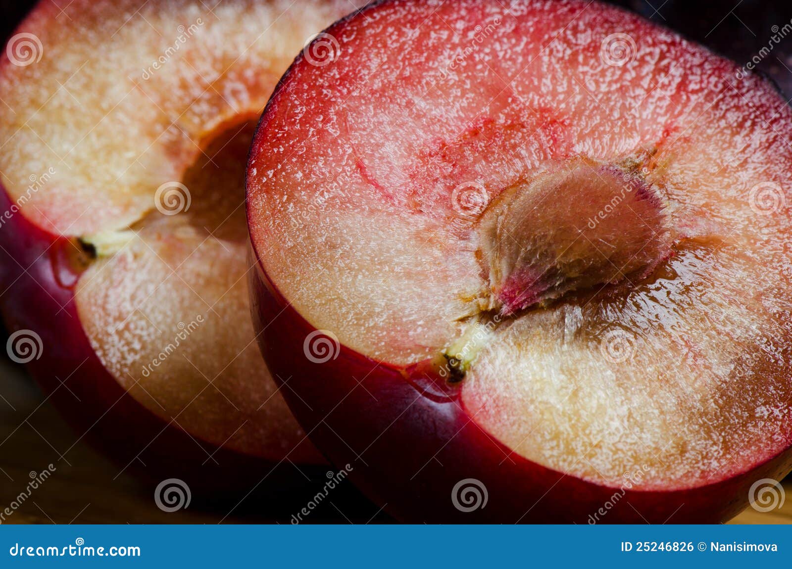 Cut plum stock photo. Image of food, healthy, ingredient - 25246826