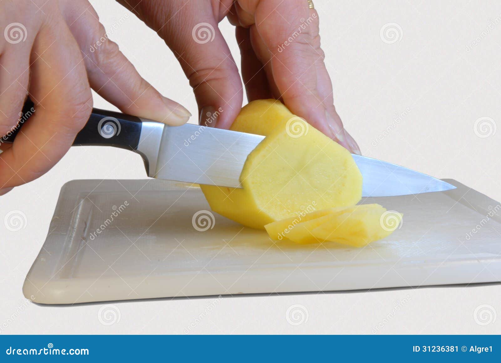 Cut the potatoes stock image. Image of diet, closeup - 31236381