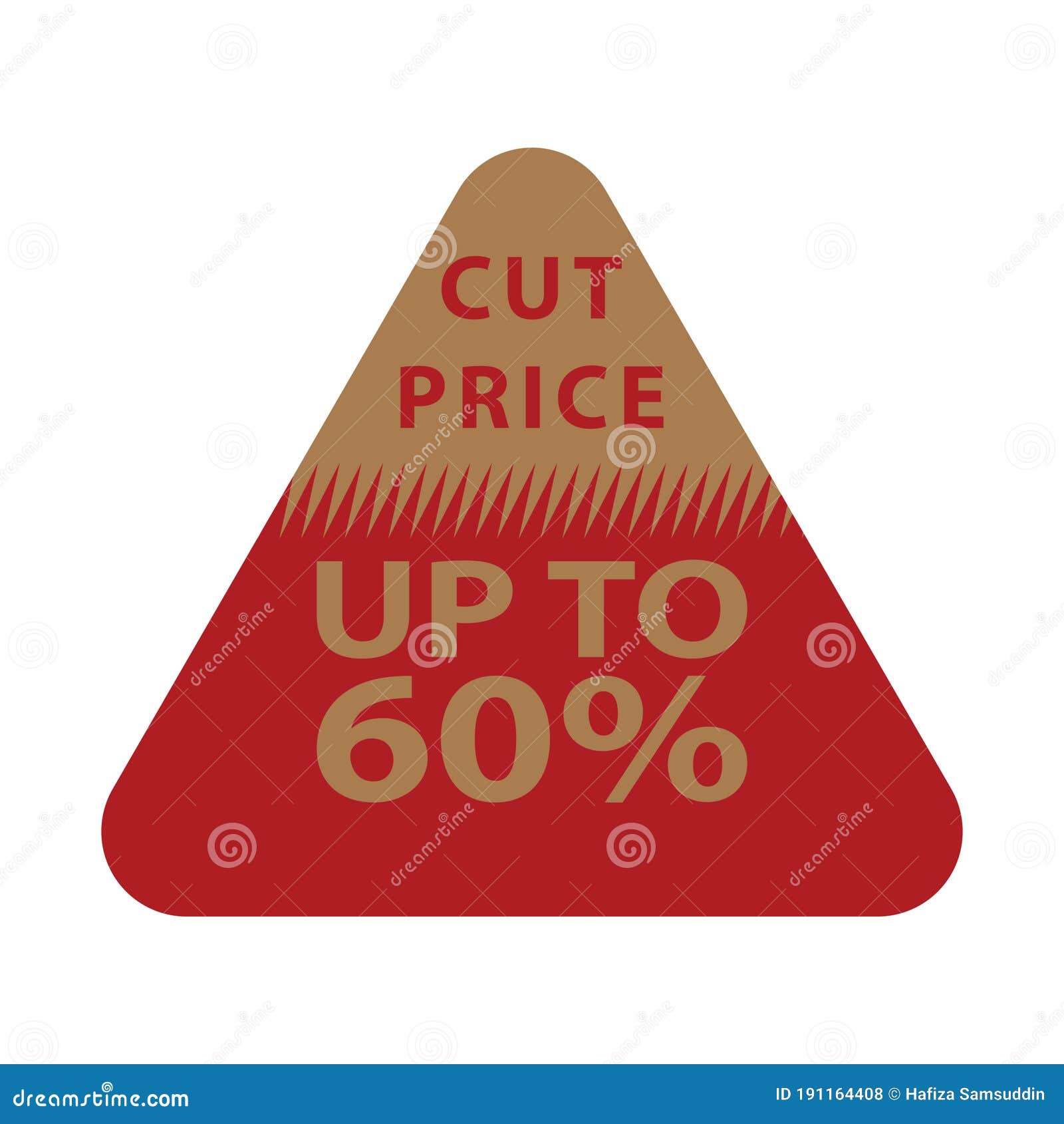 Cut Price Tag. Vector Illustration Decorative Design Stock Vector ...