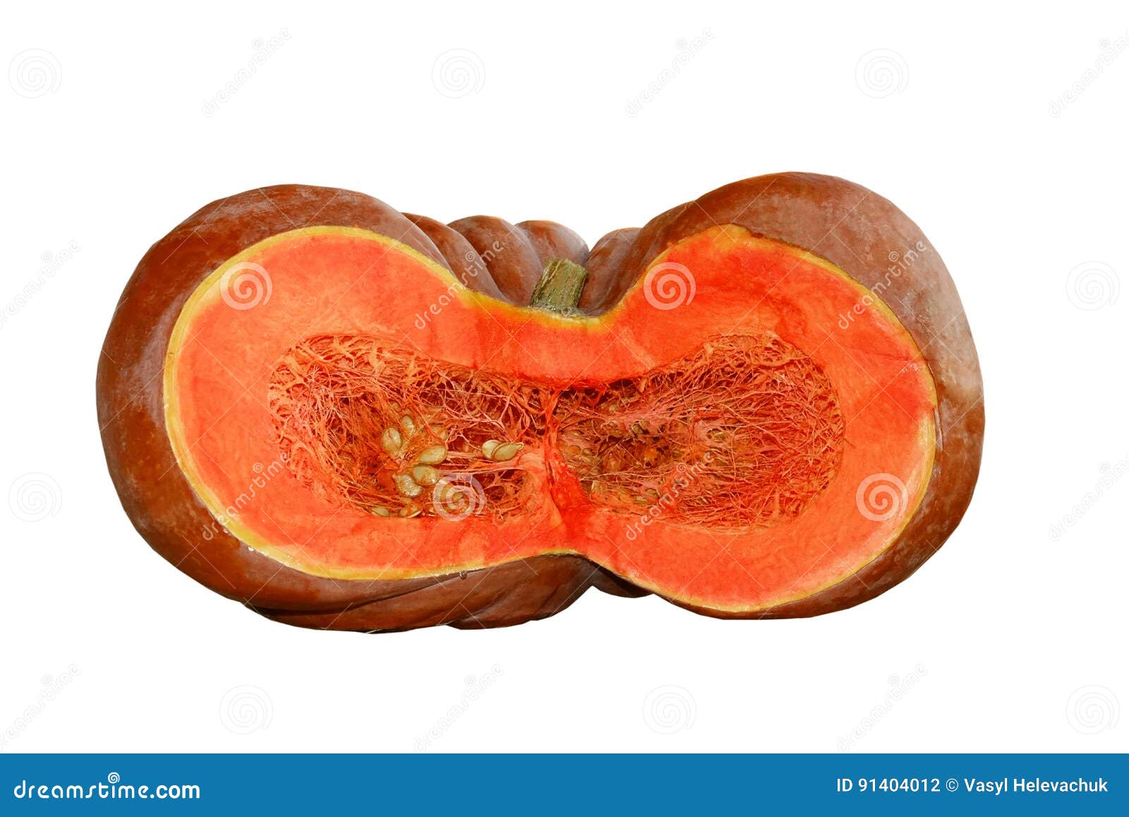 Cut pumpkin stock photo. Image of food, white, fall, organic - 91404012