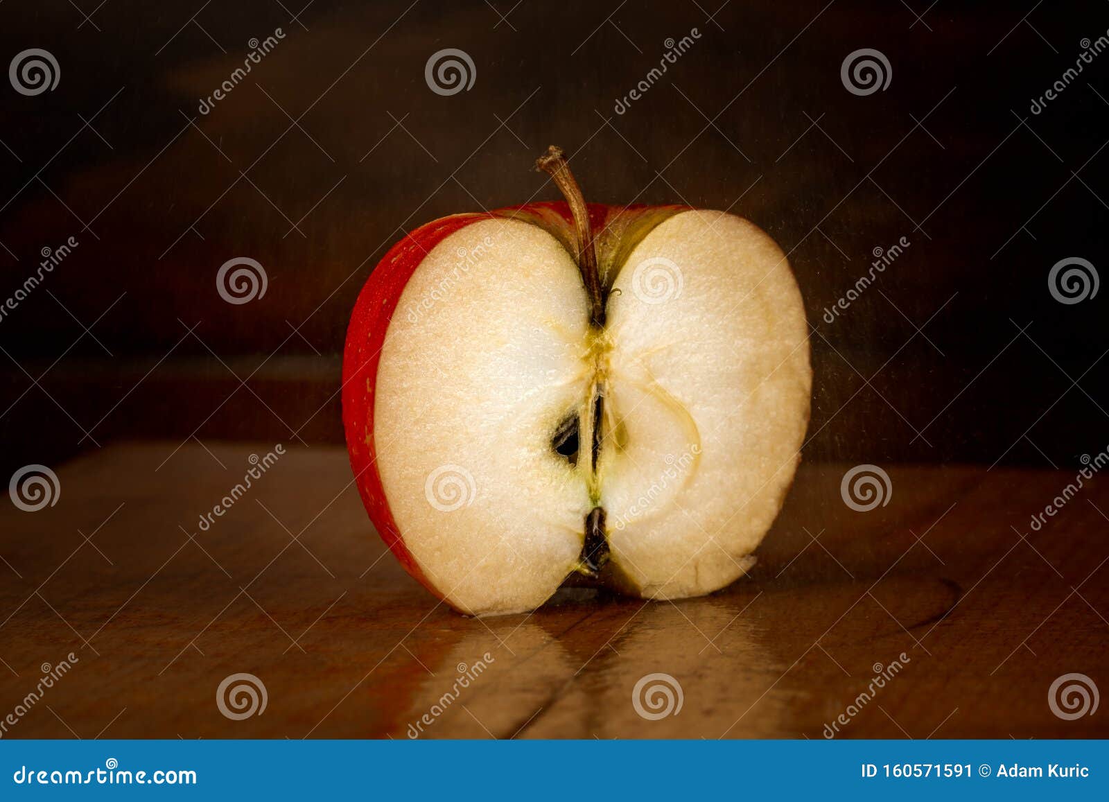 Cut red apple stock image. Image of fruit, acinus, apple - 160571591