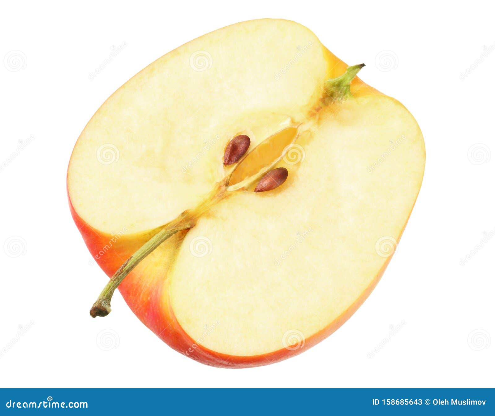 Cut of Red Apple Isolated on a White Background Stock Image - Image of ...