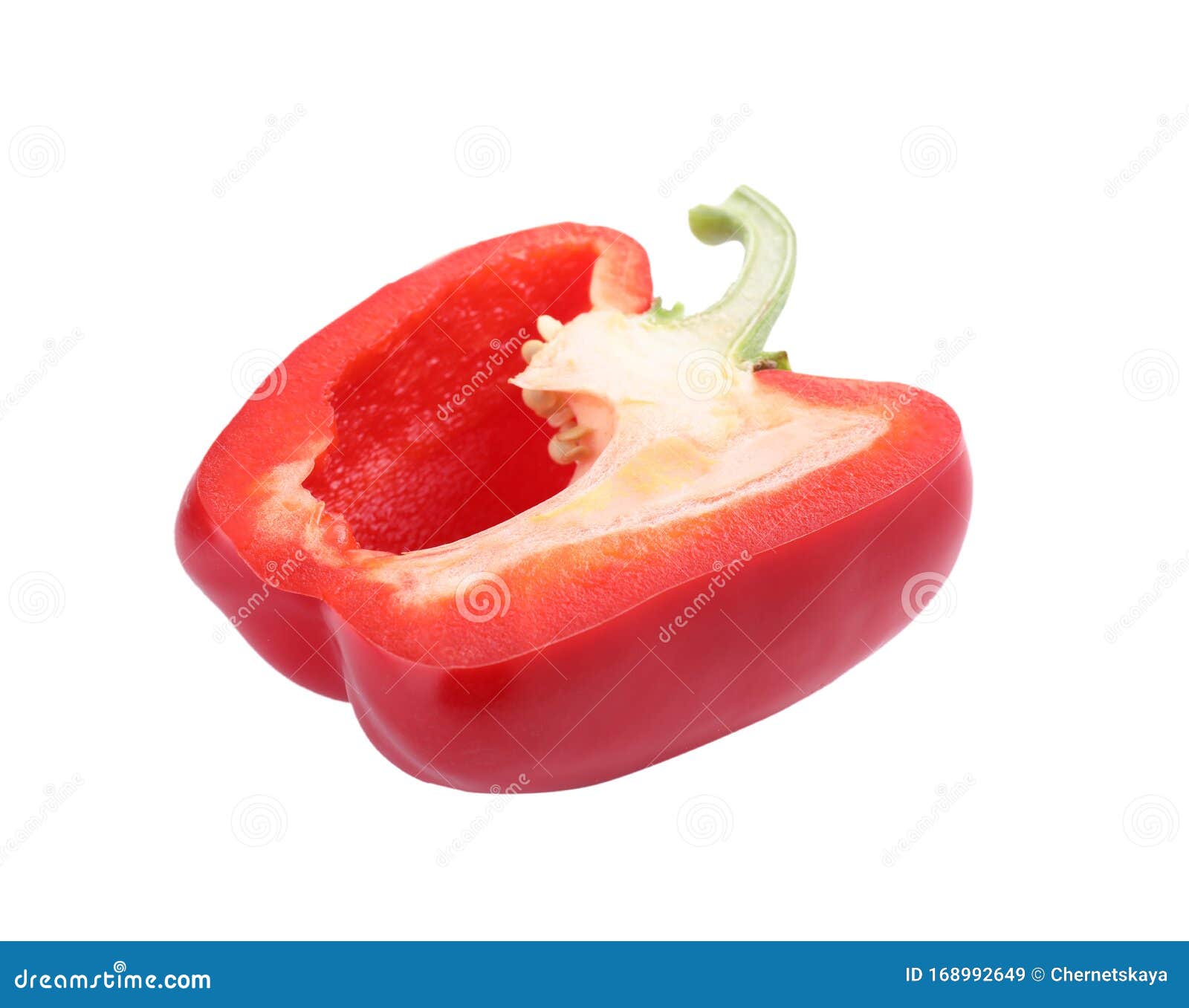 Cut Red Bell Pepper Isolated Stock Image - Image of juicy, vitamin ...