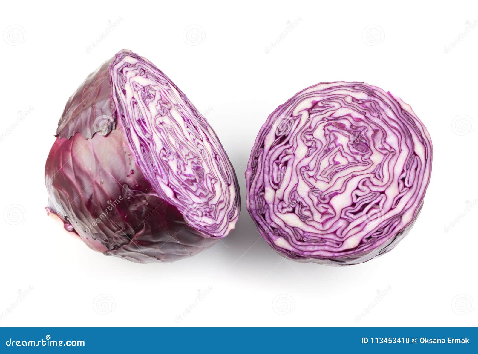 Cut of Red Cabbage stock photo. Image of nutritious - 113453410