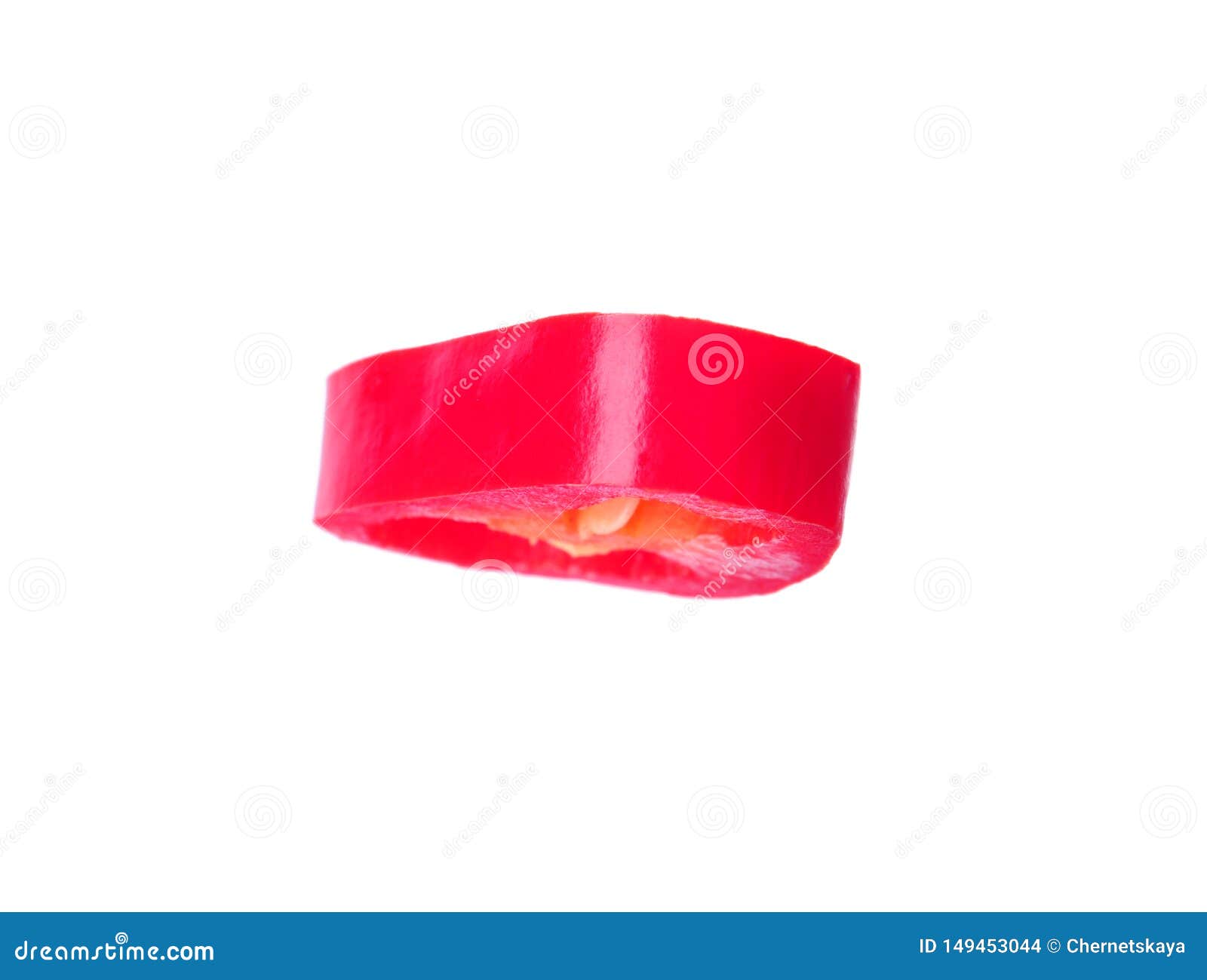 Cut Red Chili Pepper on White Stock Photo - Image of flying, delicious ...