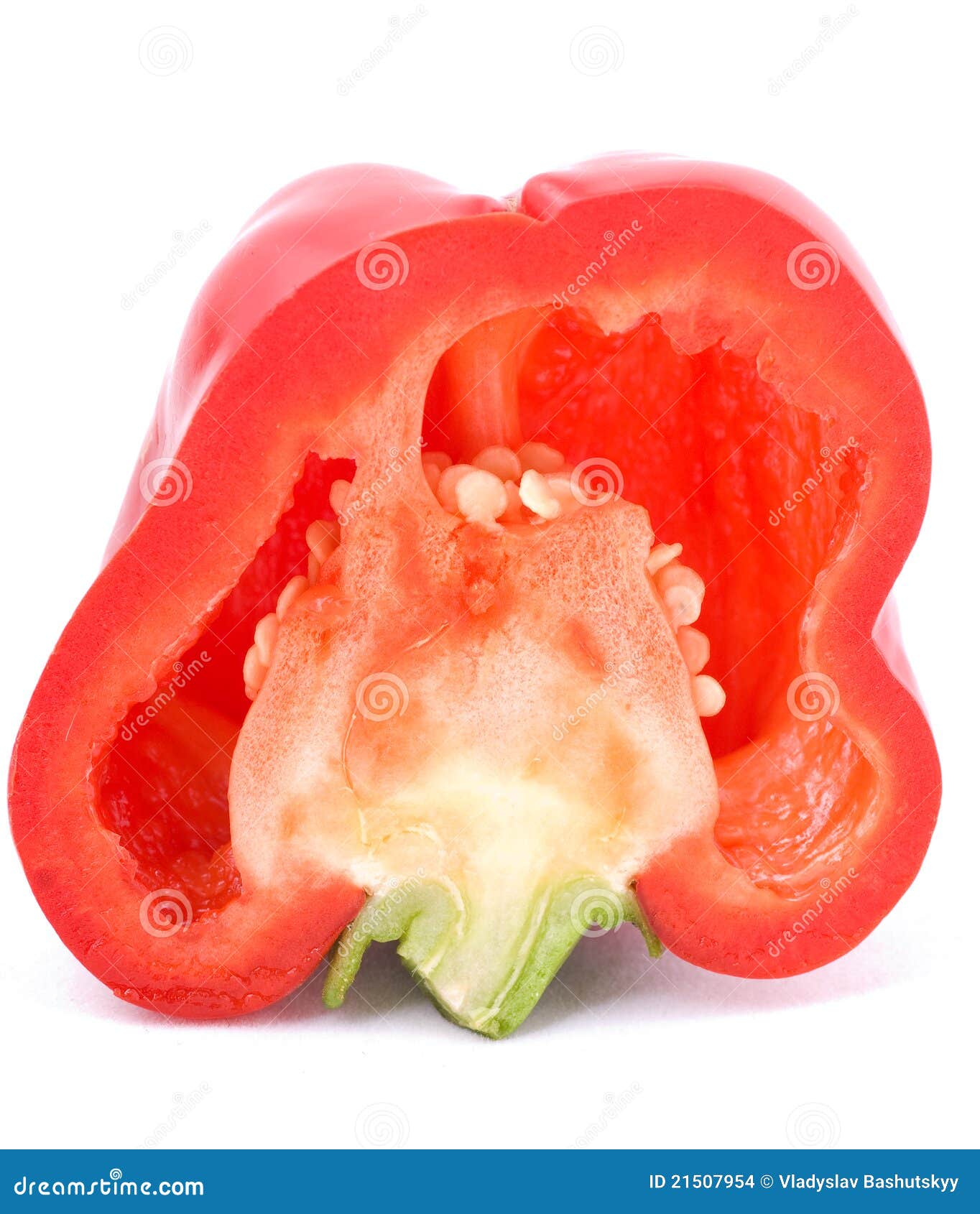 Cut red pepper on a white stock photo. Image of healthy - 21507954