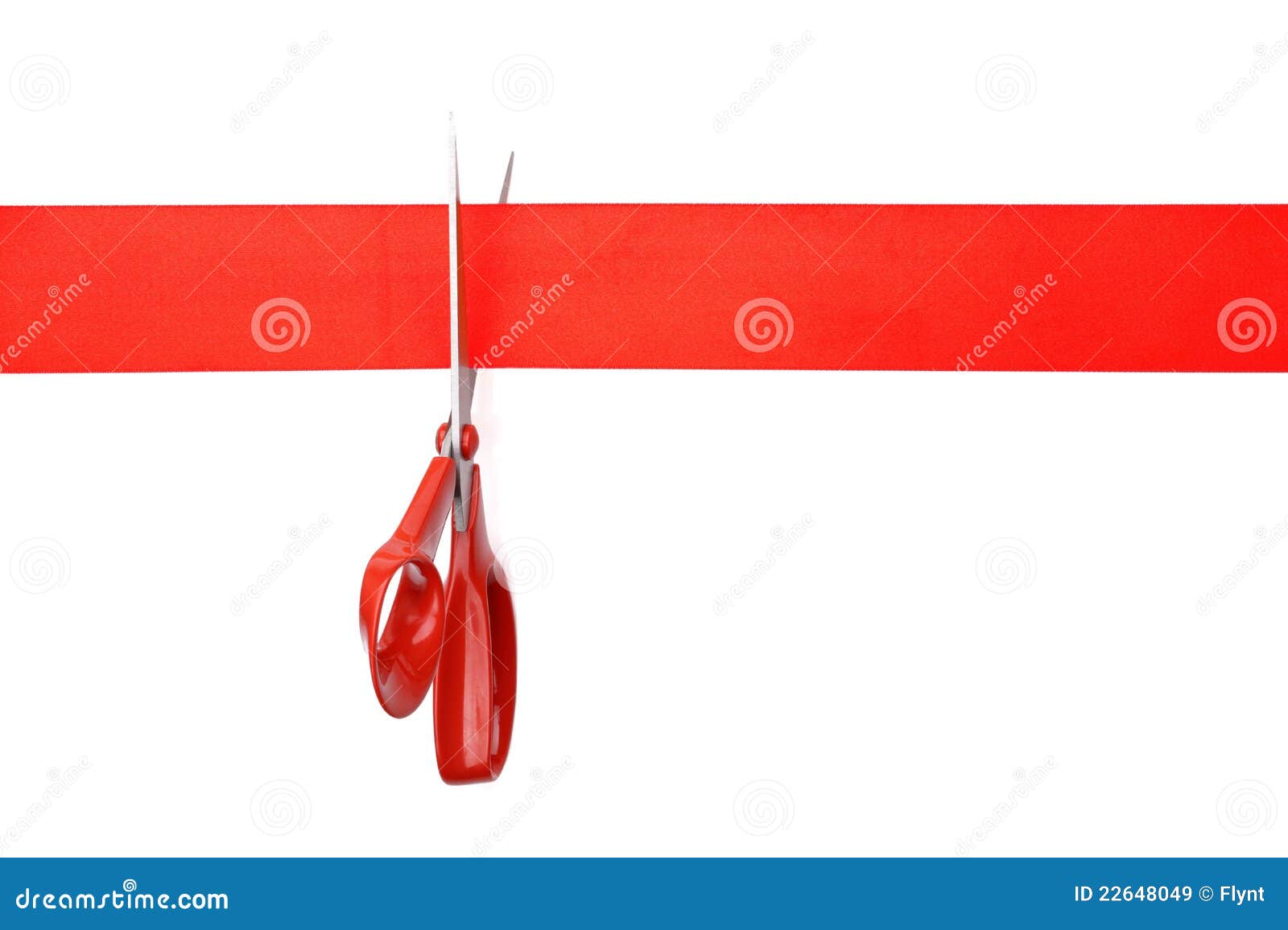 Cut red ribbon stock image. Image of inauguration, cutting - 22648049