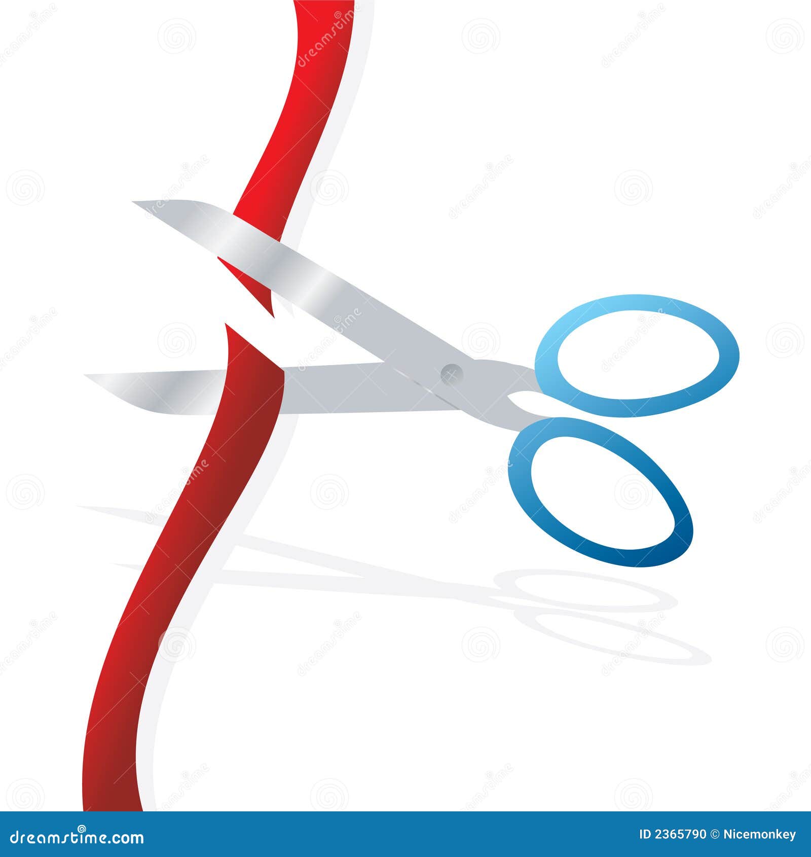 Cut ribbon stock vector. Illustration of open, cutting - 2365790
