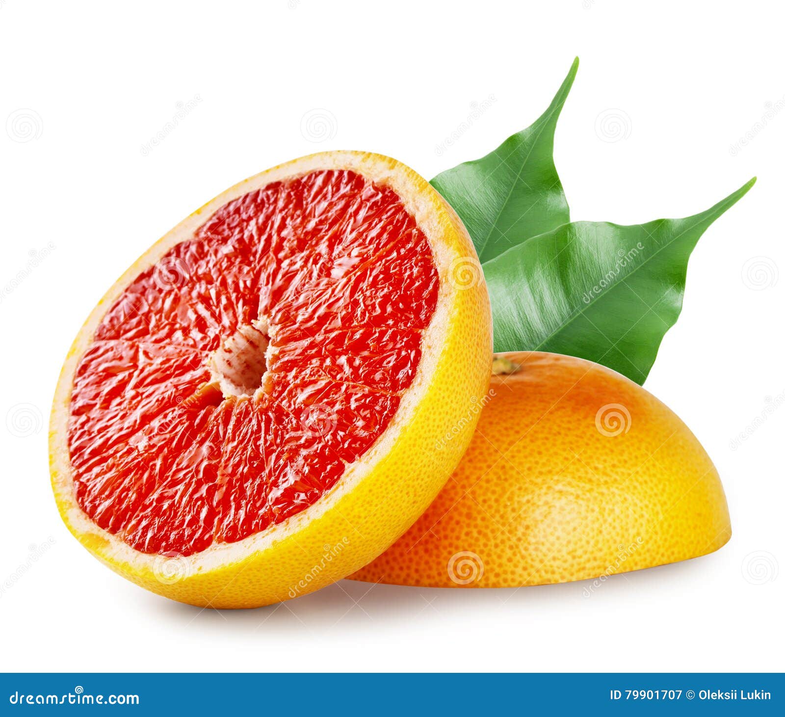 Cut a Ripe Grapefruit with Leaves Stock Image - Image of full, slice ...