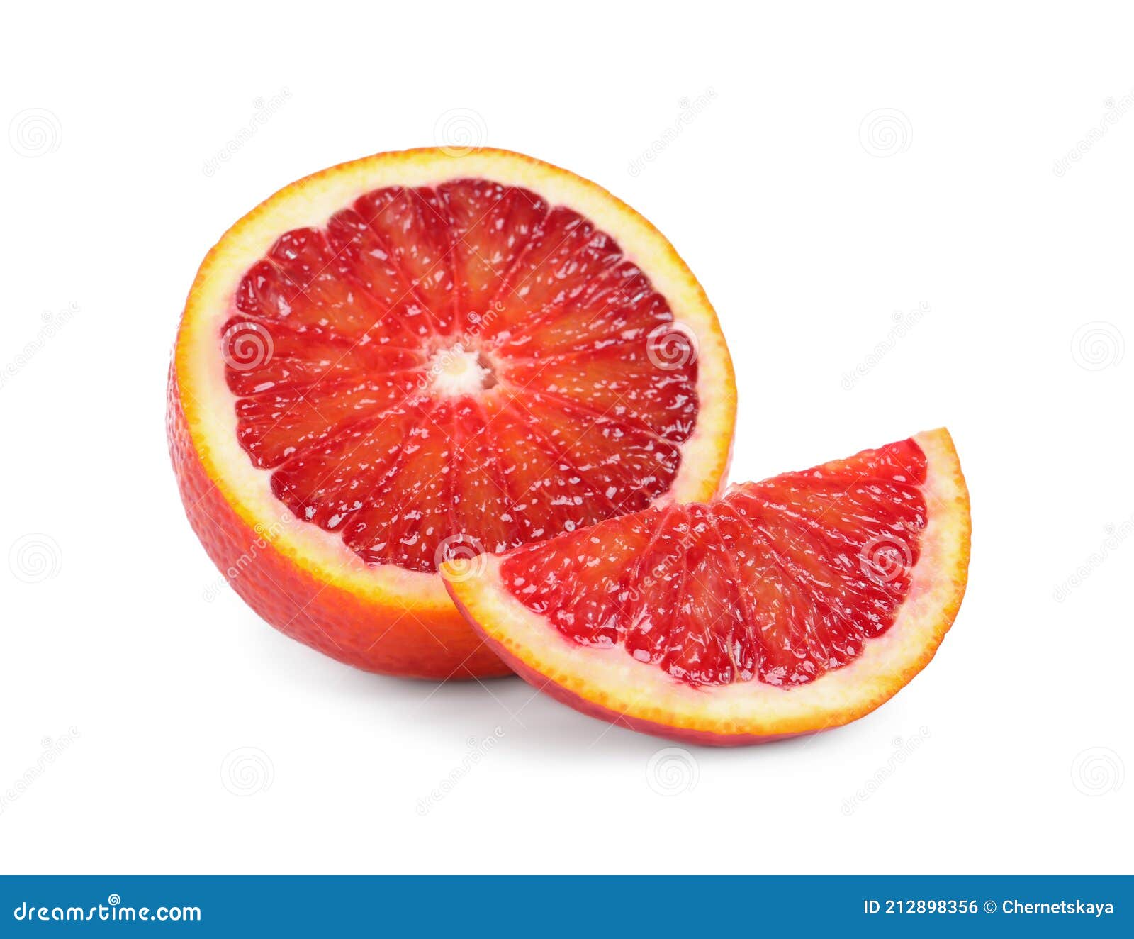 Cut Ripe Red Orange Isolated on White Stock Photo - Image of oranges ...