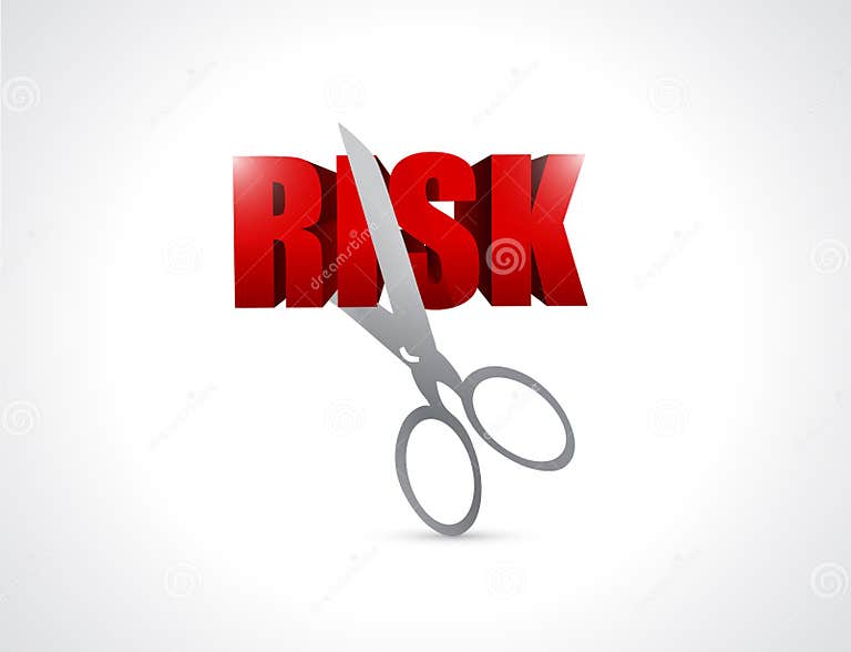 Cut Risks Concept Illustration Design Stock Illustration - Illustration ...