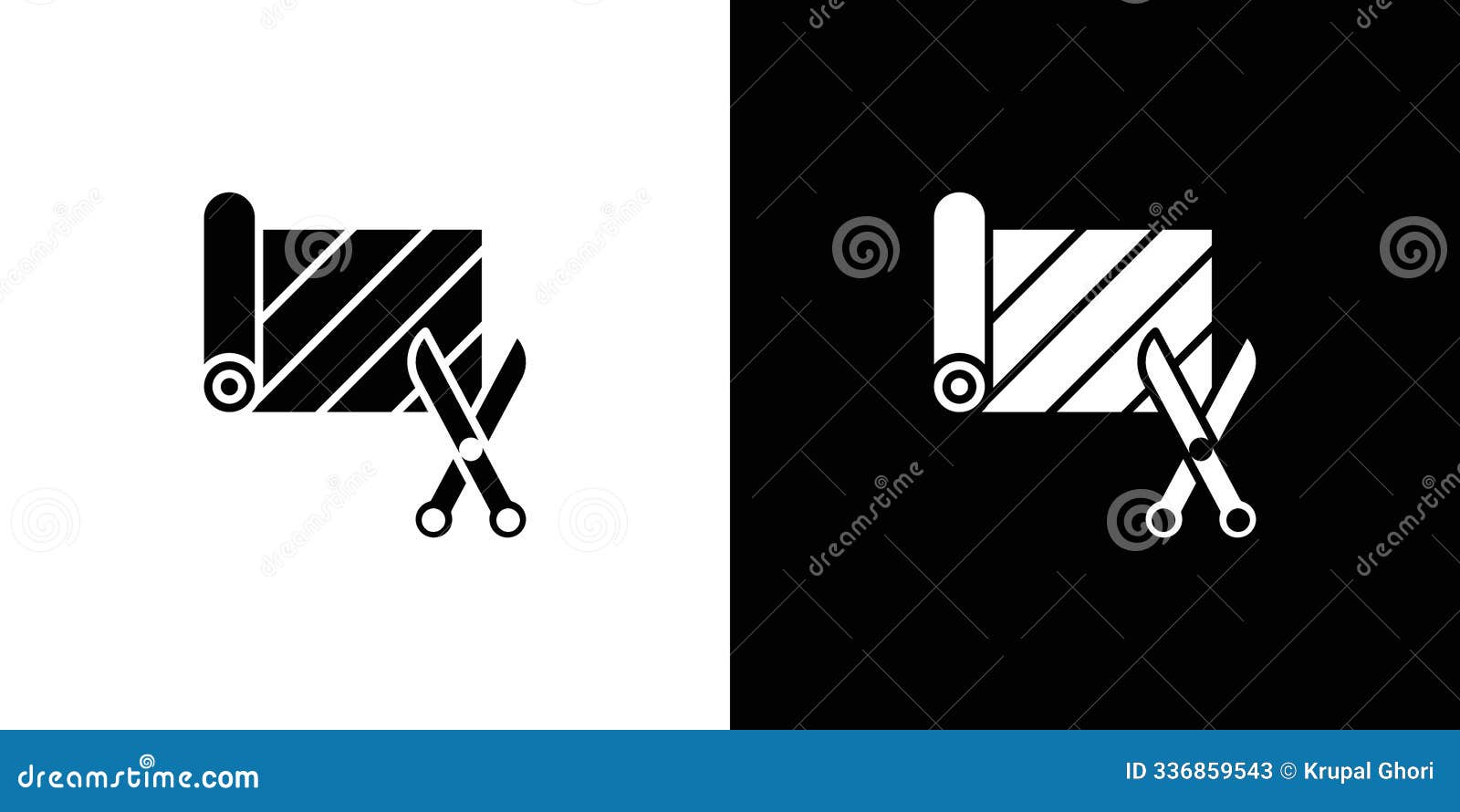 Cut Roll of Fabric Icon Linear Logo Isolated Stock Vector ...