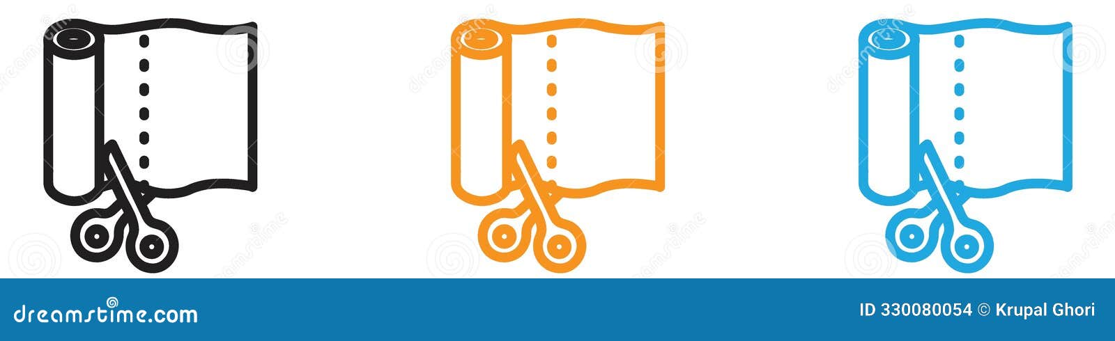 Cut Roll of Fabric Vector Logo Set Collection for Web App Ui Stock ...