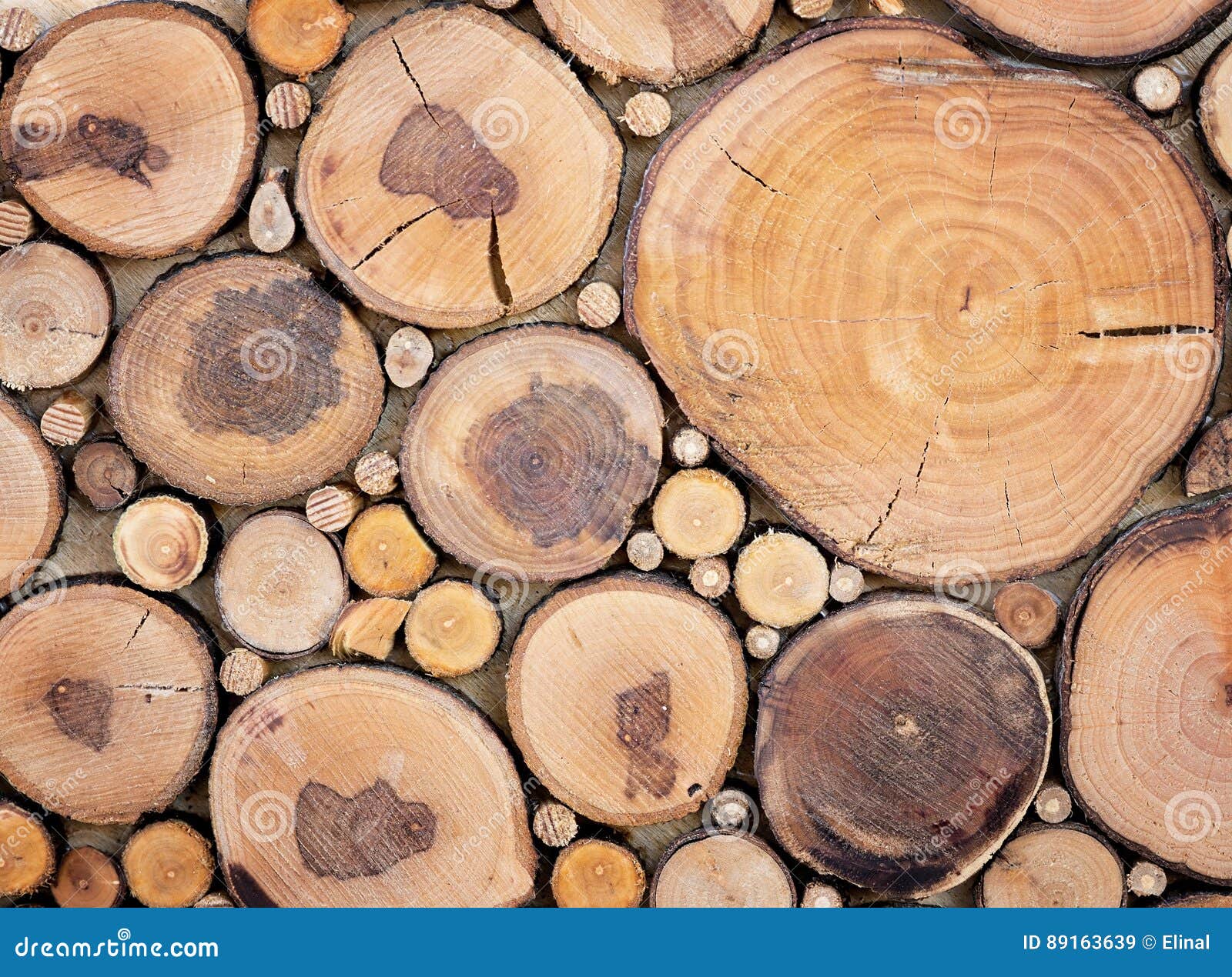 Cut Round Wood, Rustic Style Background Stock Image - Image of stump ...