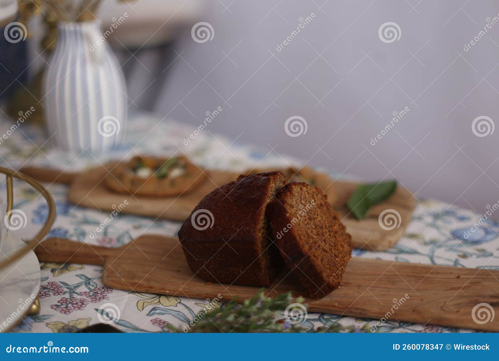 Cut Rye Bread on the Board in the Kitchen Stock Image - Image of bread ...