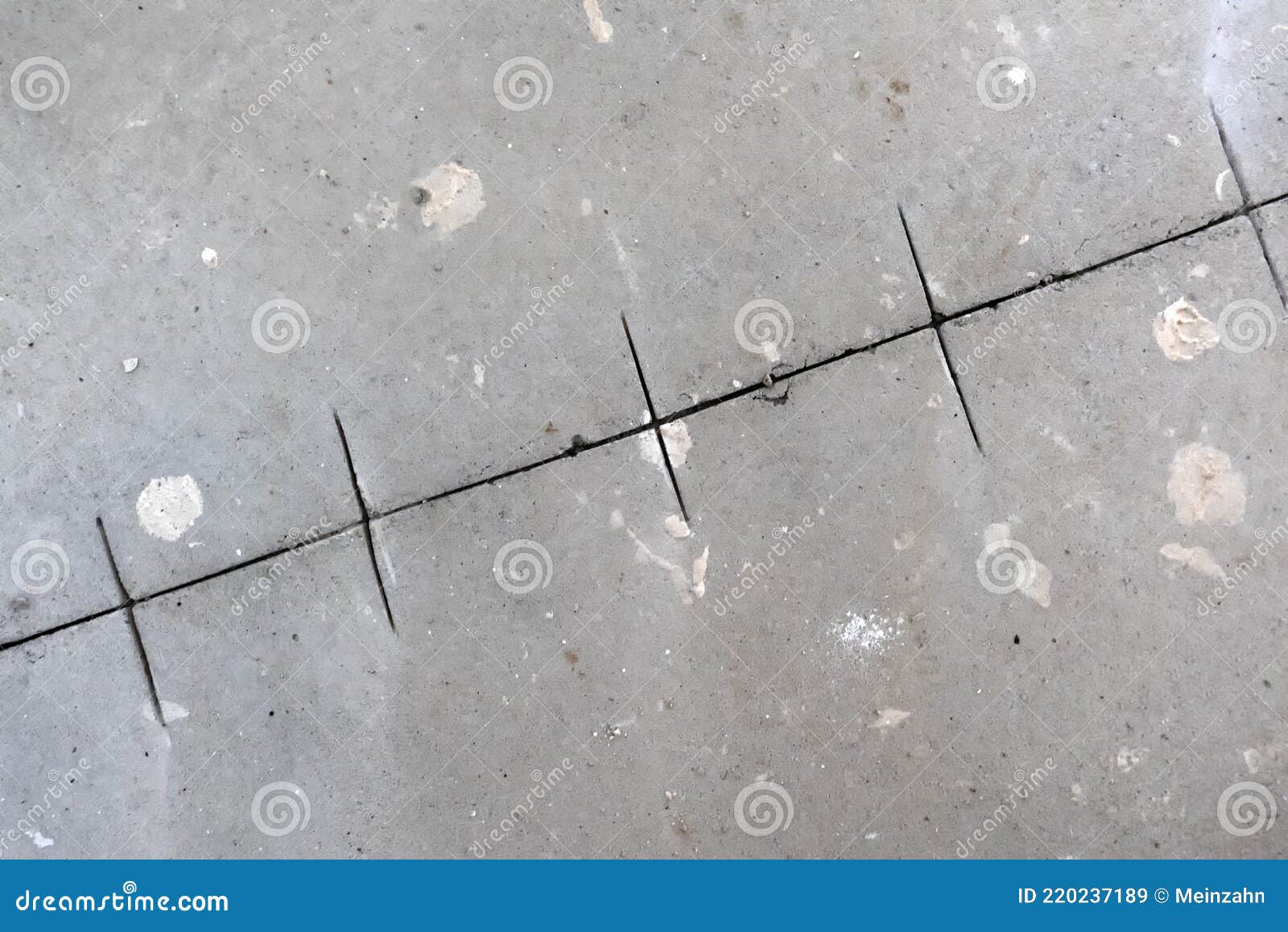Cut in the Screed To Avoid Movement Stock Image - Image of concrete ...