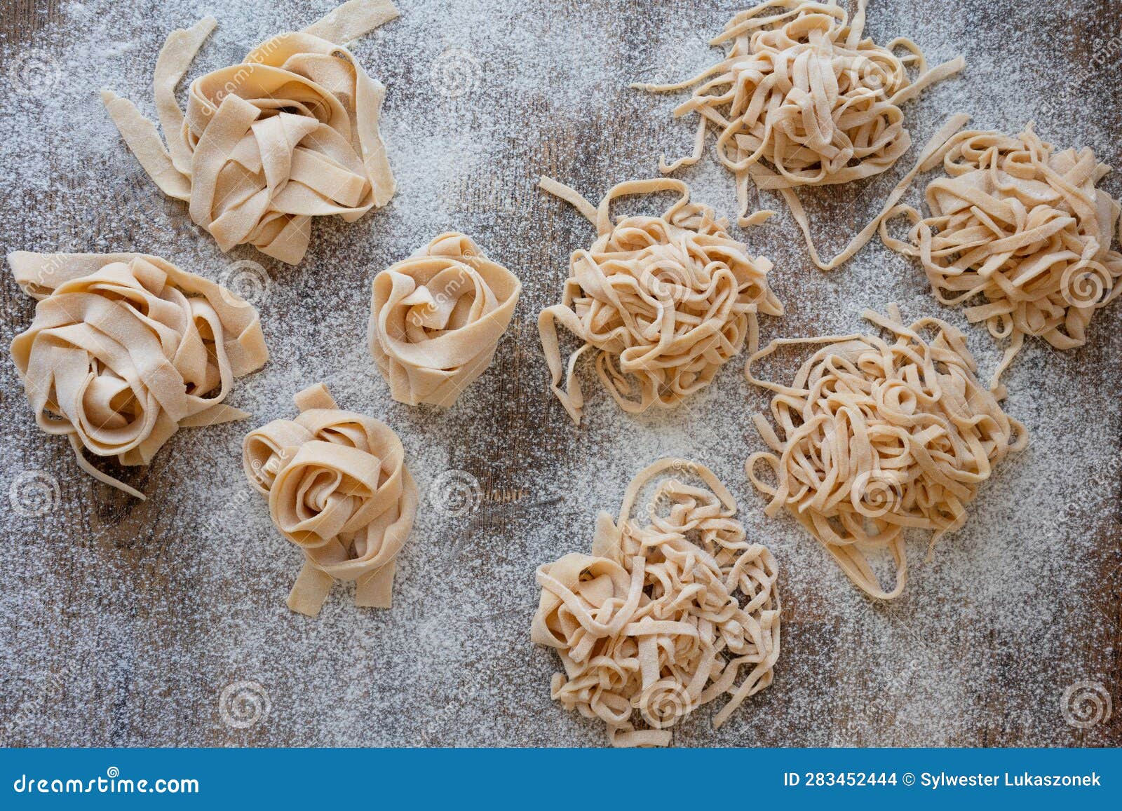 Cut and Shaped and Ready To Dry Homemade Pasta Stock Photo - Image of ...