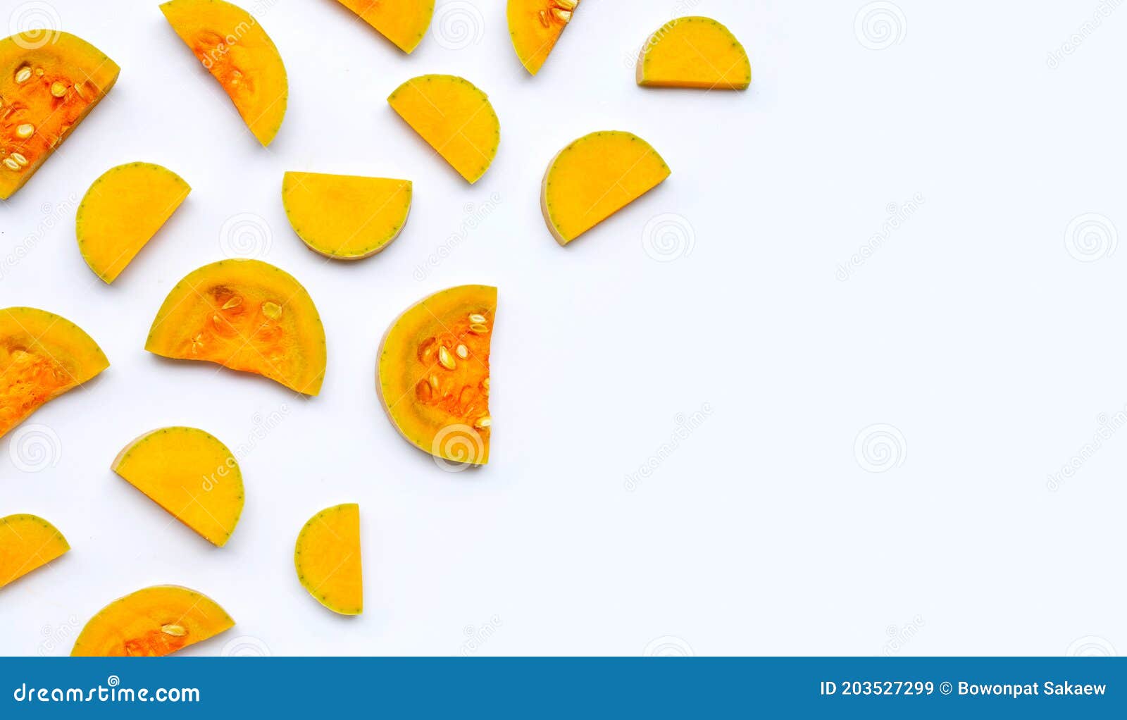 Cut and Slices Butternut Squash on White Background Stock Image - Image ...