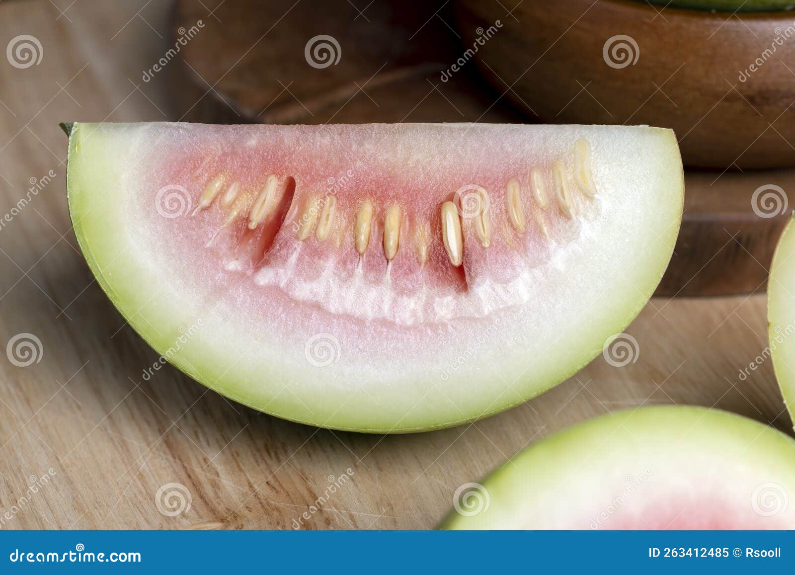 Cut Small Unripe Watermelon on a Board Stock Image - Image of dessert ...