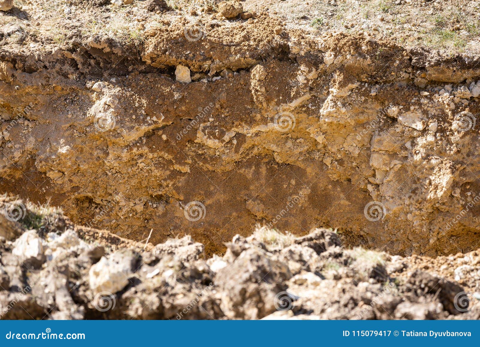 Cut of Soil with Different Layers Stock Image - Image of soil, sand ...