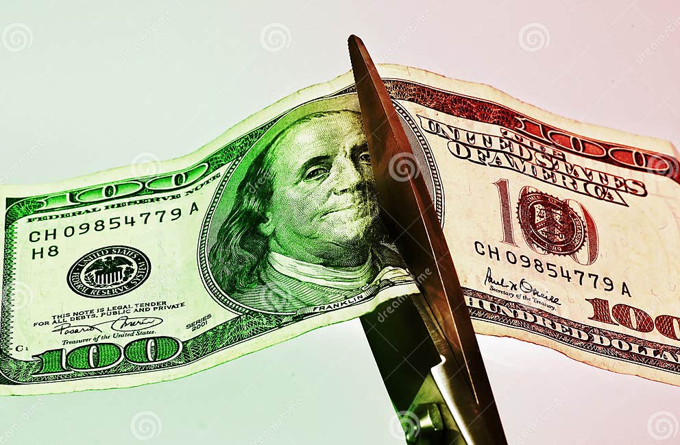 Cut Spending 5 stock image. Image of metaphor, accounting - 89471