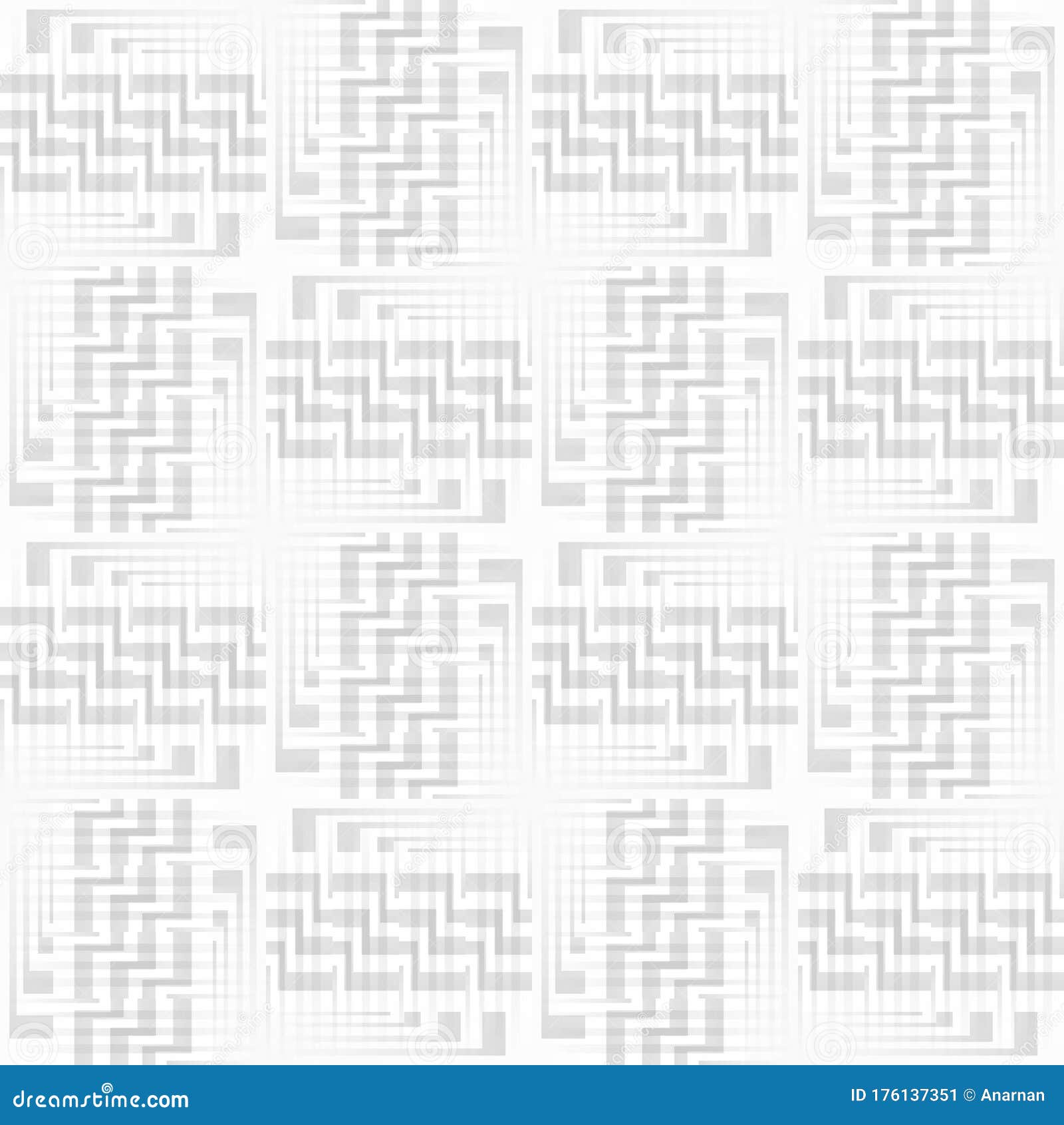 Cut Square Chinese Geometric Texture Seamless Pattern. Vector Abstract ...