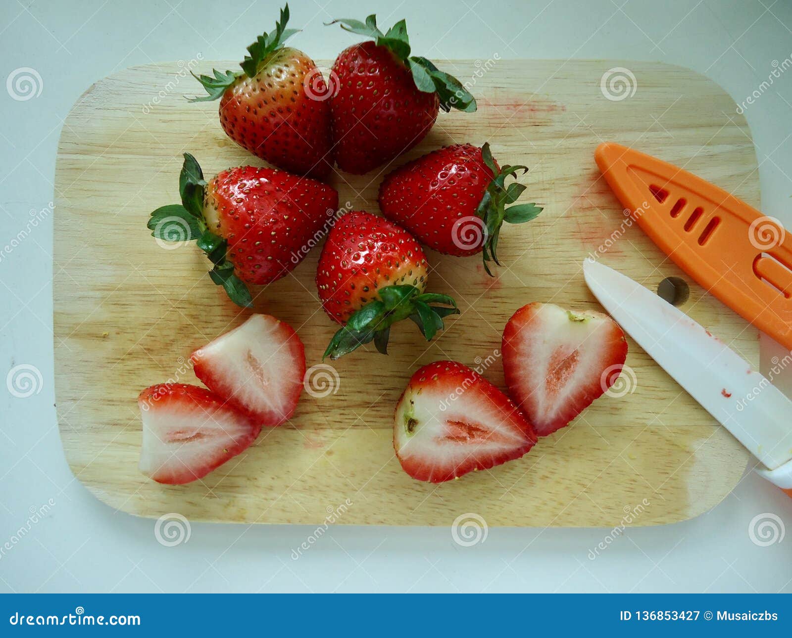 Cut Strawberry, Strawberry Piece Stock Image - Image of health ...