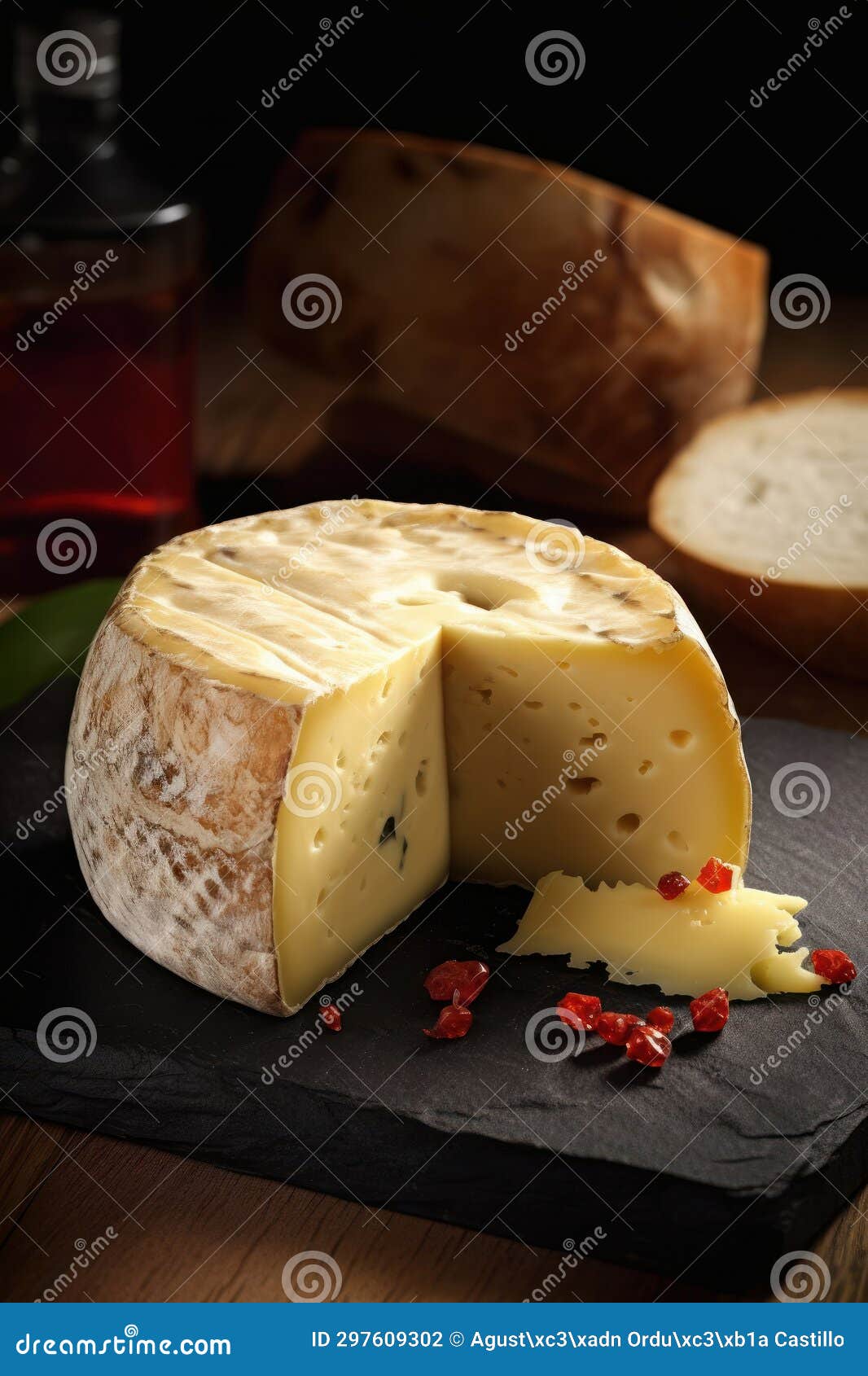 Cut of a Tasty Artisan Cured Cheese. Stock Photo - Image of gourmet ...