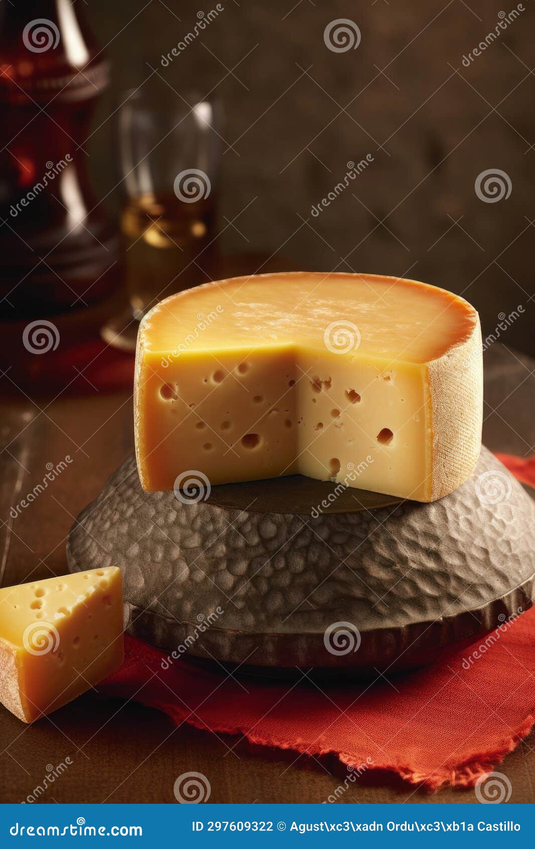Cut of a Tasty Artisan Cured Cheese. Stock Photo - Image of gourmet ...