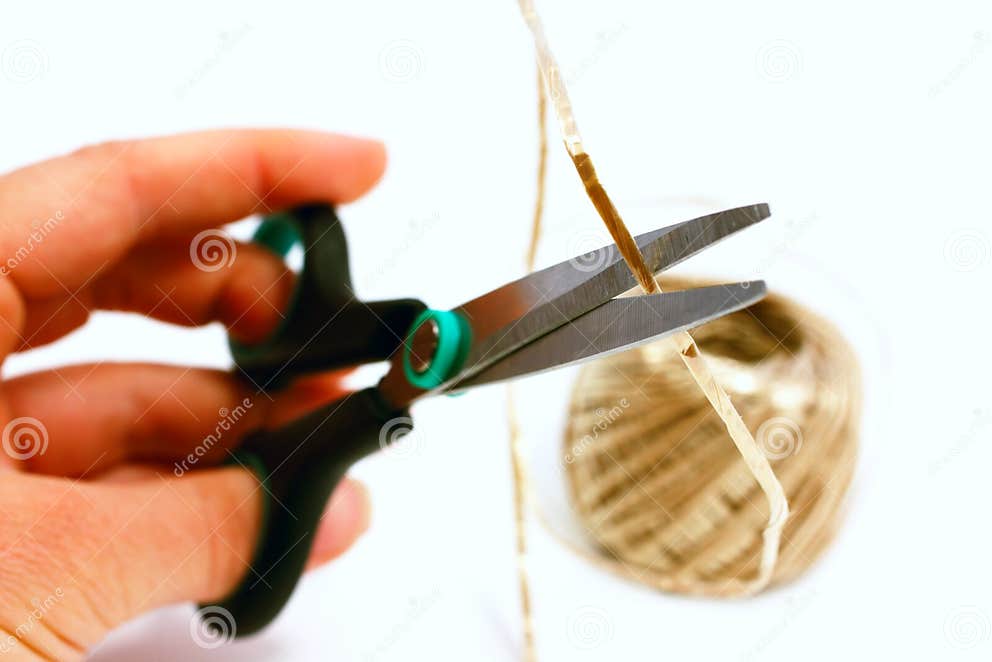 Cut the thread stock photo. Image of movement, scissors - 20934472