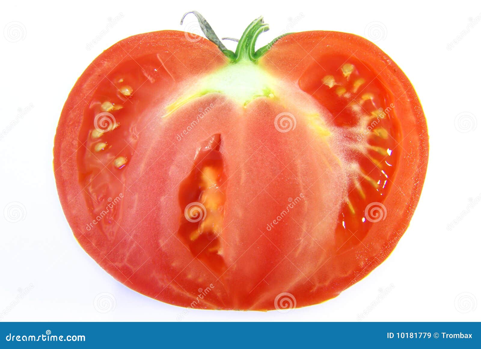 Cut-through tomato 2 stock image. Image of seed, slice - 10181779
