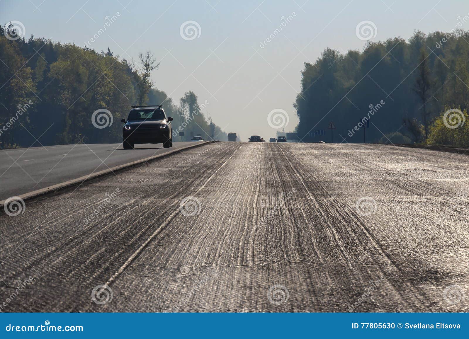 Cut of top asphalt layer stock photo. Image of modernization - 77805630