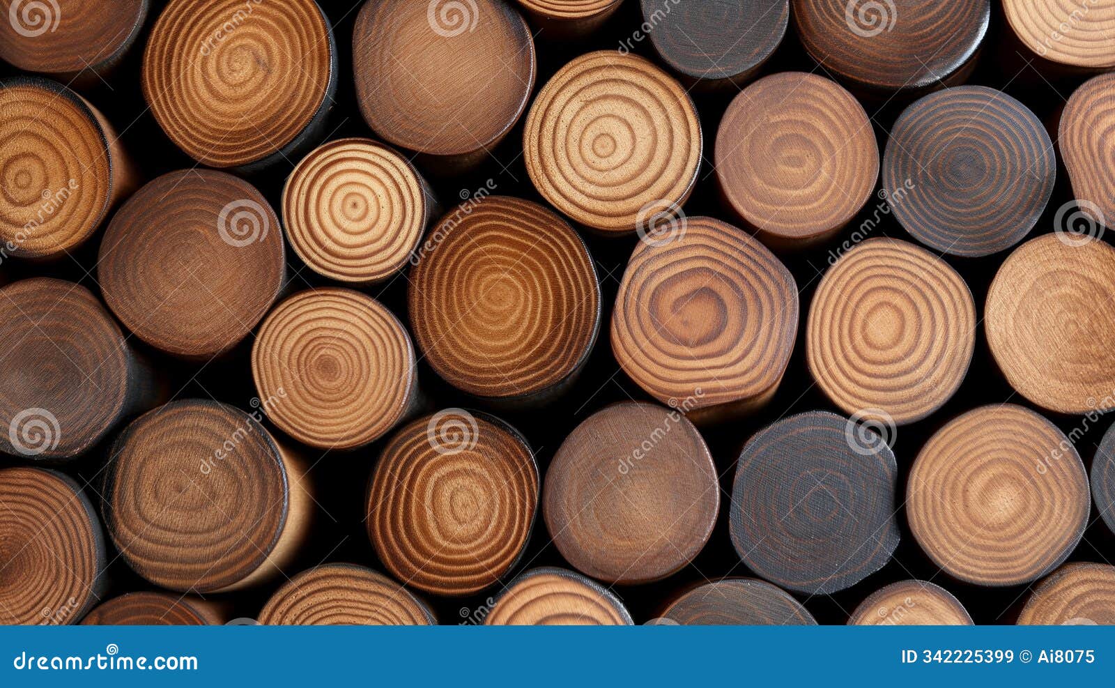 Cut Tree Trunk Circle Pieces Ornament Banner Background Copy Space, Ai ...