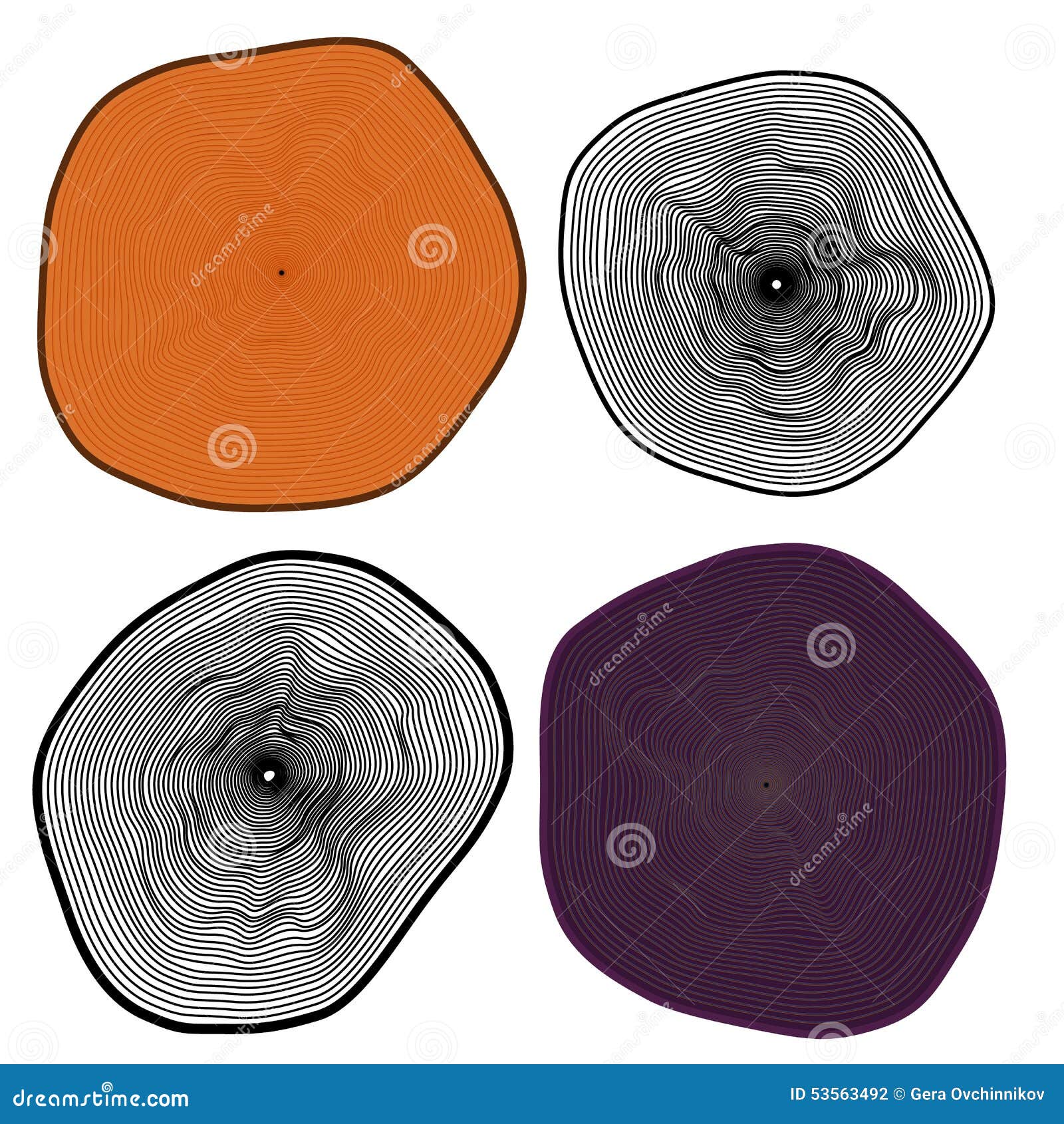 Cut of a tree stock vector. Illustration of black, tree - 53563492