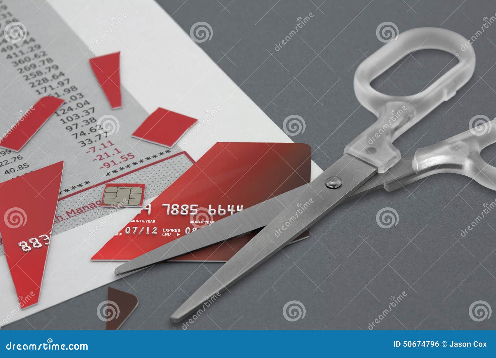 Cut Up Credit Card and Scissors Stock Photo - Image of card, household ...