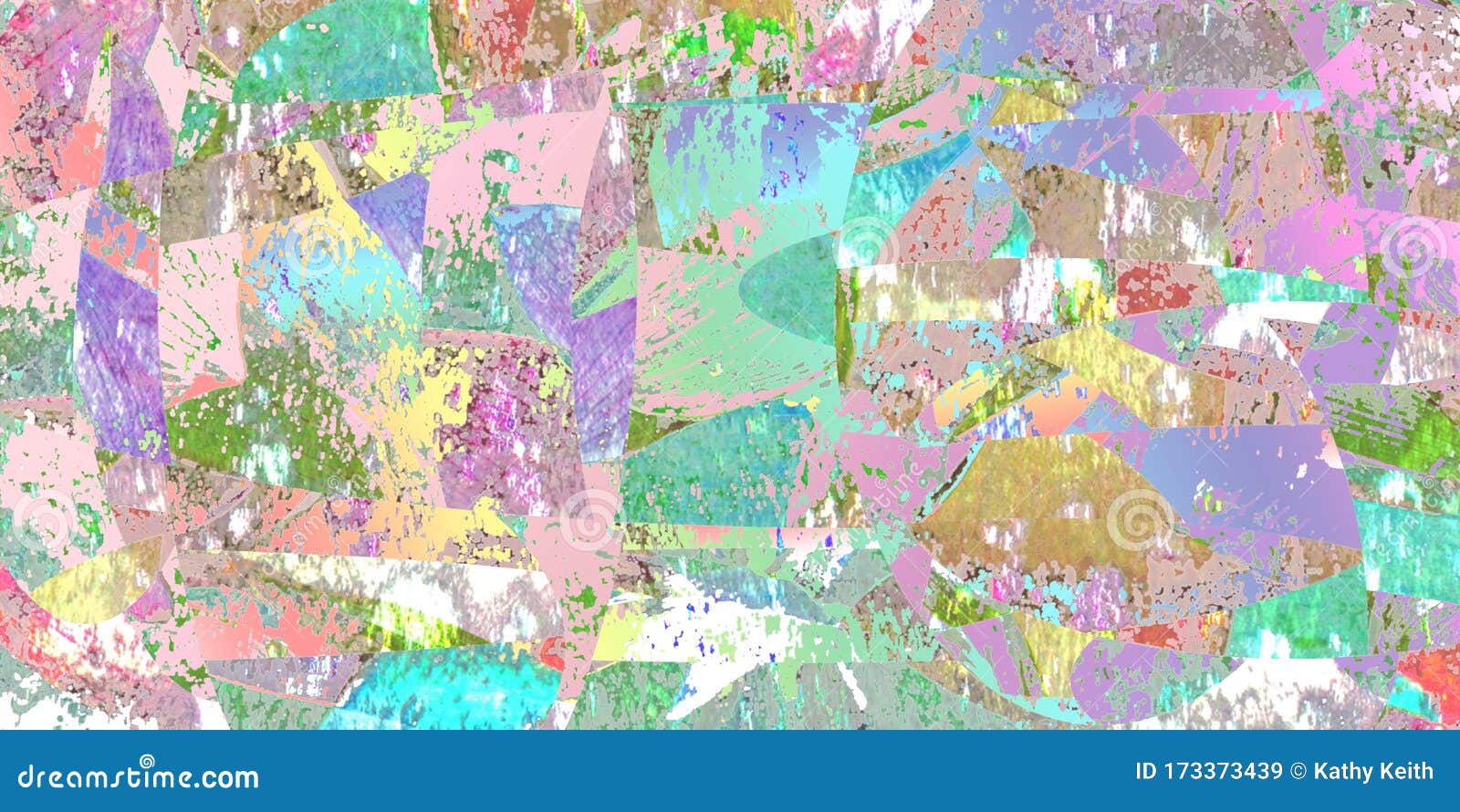 Cut Up Painted Paper Collage Effect Stock Illustration - Illustration ...