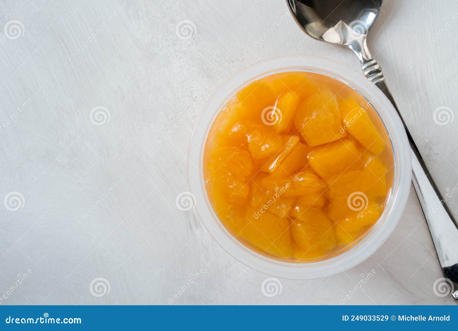 Cut Up Peach in a Fruit Cup Stock Image - Image of copy, fruit: 249033529